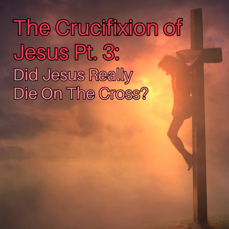 The Crucifixion of Jesus Pt. 3: Did Jesus Really Die On The Cross ...